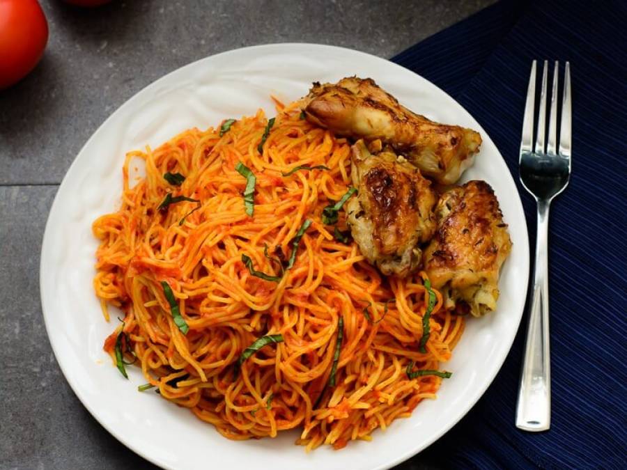 Jollof Spaghetti
