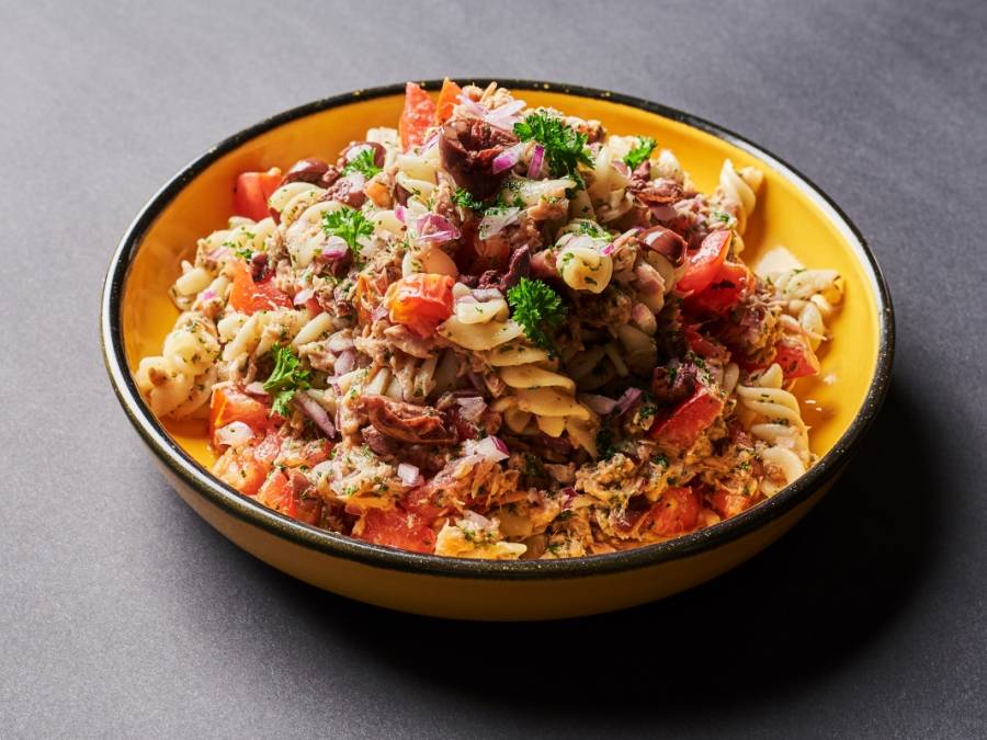 Mediterranean tuna pasta